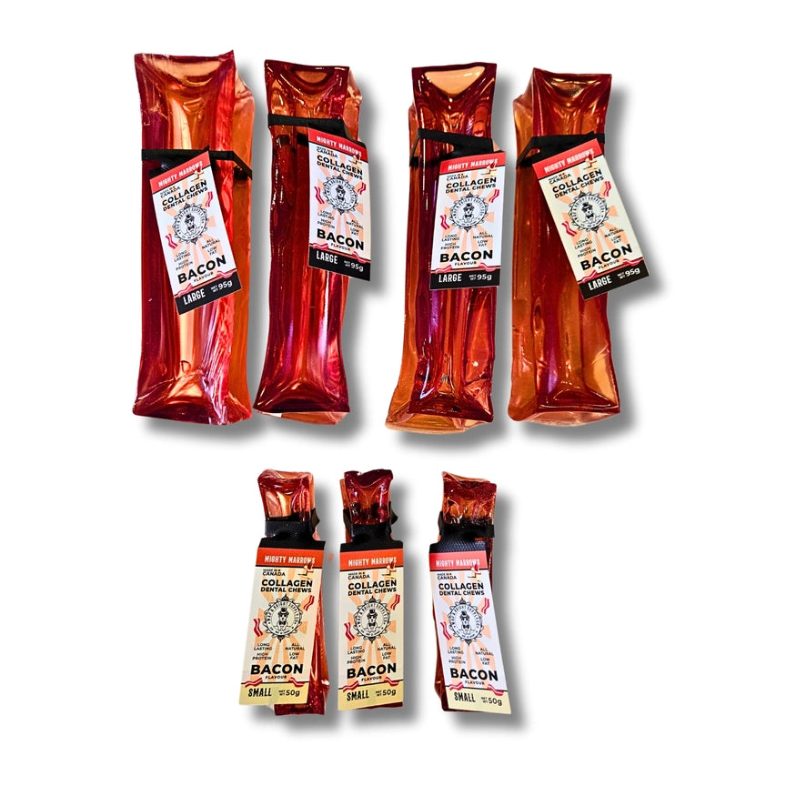 Mighty Marrows Bacon Collagen Dental Chew – Toiffer Pet Outfitter
