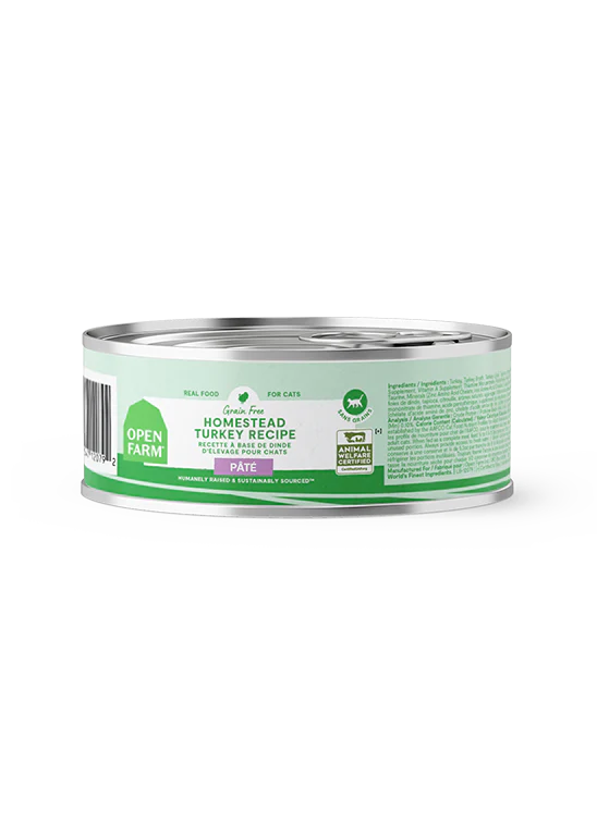 Open Farm Cat Grain Free Homestead Turkey Paté Wet Cat Food 5.3oz ...